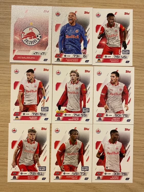 Topps Match Attax 25/26 FC Salzburg komplett 289-297 (Neu (gemäss ...
