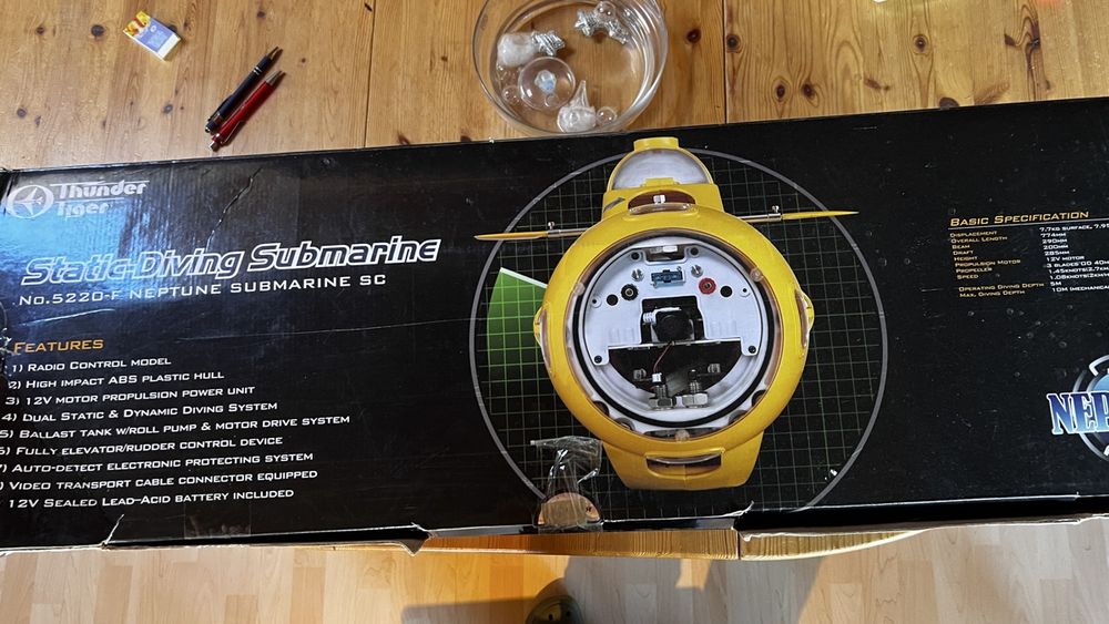 Rc U Boot Thunder Tiger Neptune Sb 1 Mit Fernsteuerung Neu Neu Und