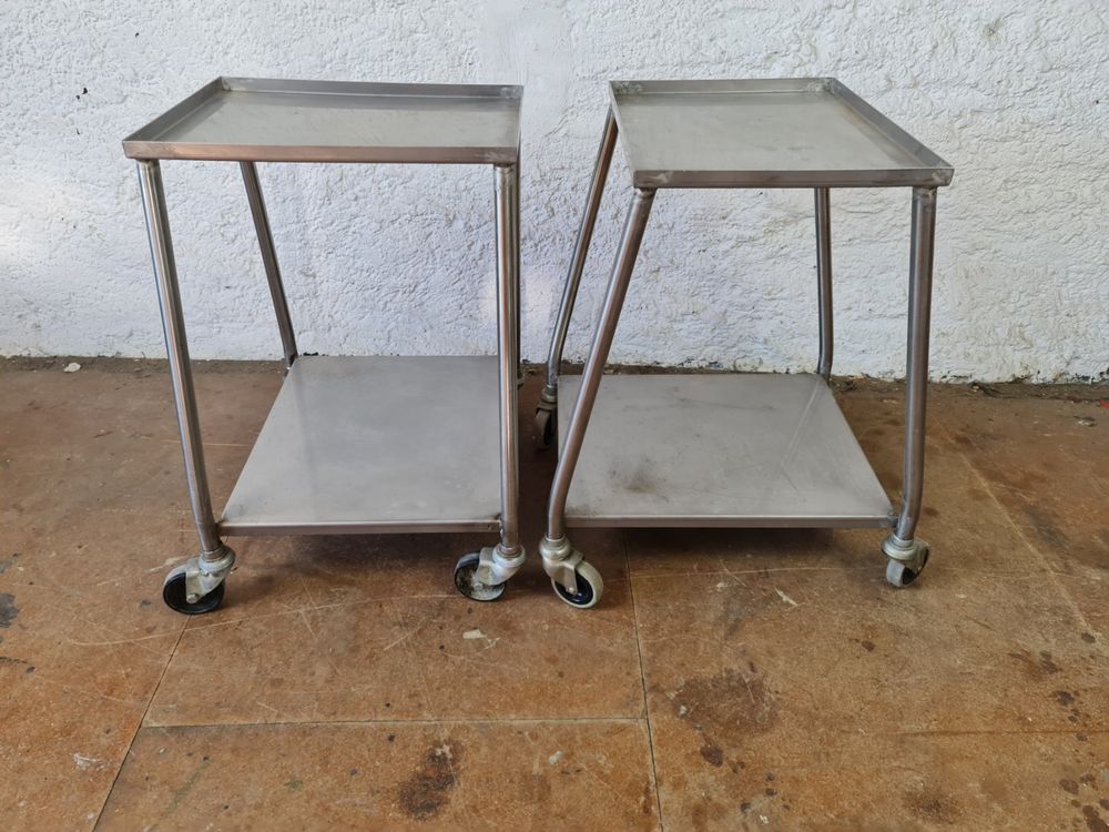 2x Vintage Industrial Möbel Rollwagen Servierwagen Trolley | Kaufen auf ...