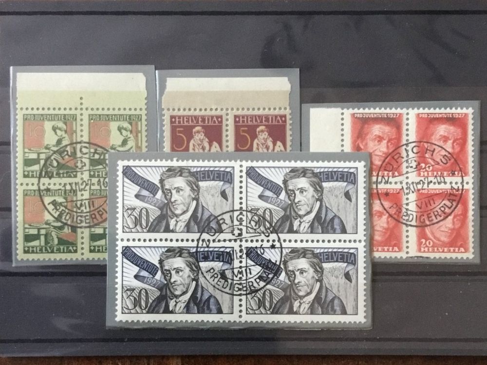 Pro Juventute 1927 Vierer. ET | Acheter sur Ricardo