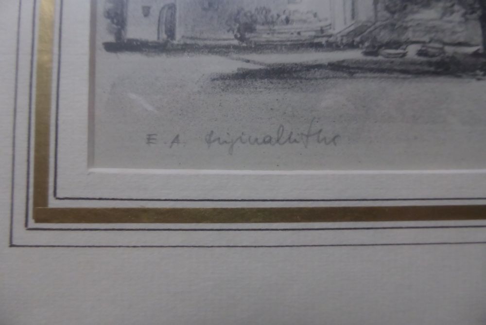 M. Fürer - " Eschen " FL im Echtgoldrahmen üb Eck vergoldet (Neu und ...