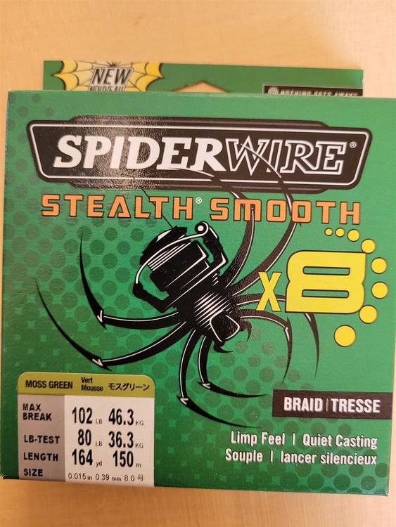 SPIDER WIRE X8 Moss Green 46,3kg | Kaufen auf Ricardo