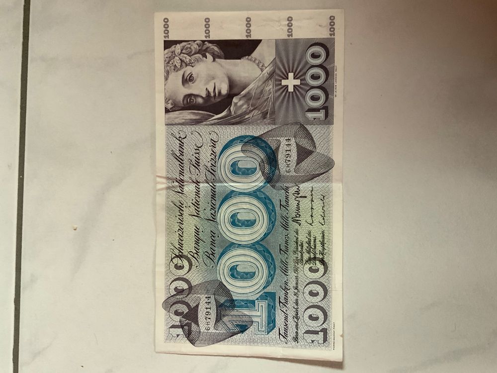 Alte 1000 Franken Note | Kaufen auf Ricardo