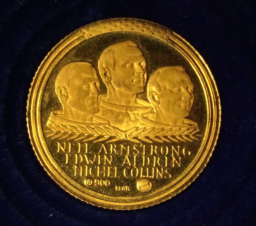 Goldmünze von der ersten Mondlandung 1969 | Kaufen auf Ricardo