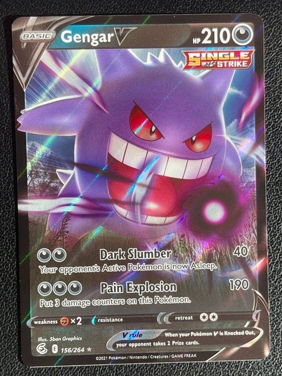 Gengar V 156/264 Ultra Rare Pokémon Fusion Strike | Kaufen auf Ricardo