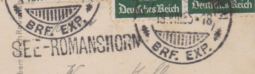 SEE-ROMANSHORN Balkenstempel Stabstempel auf AK von 1935 | Kaufen auf Ricardo