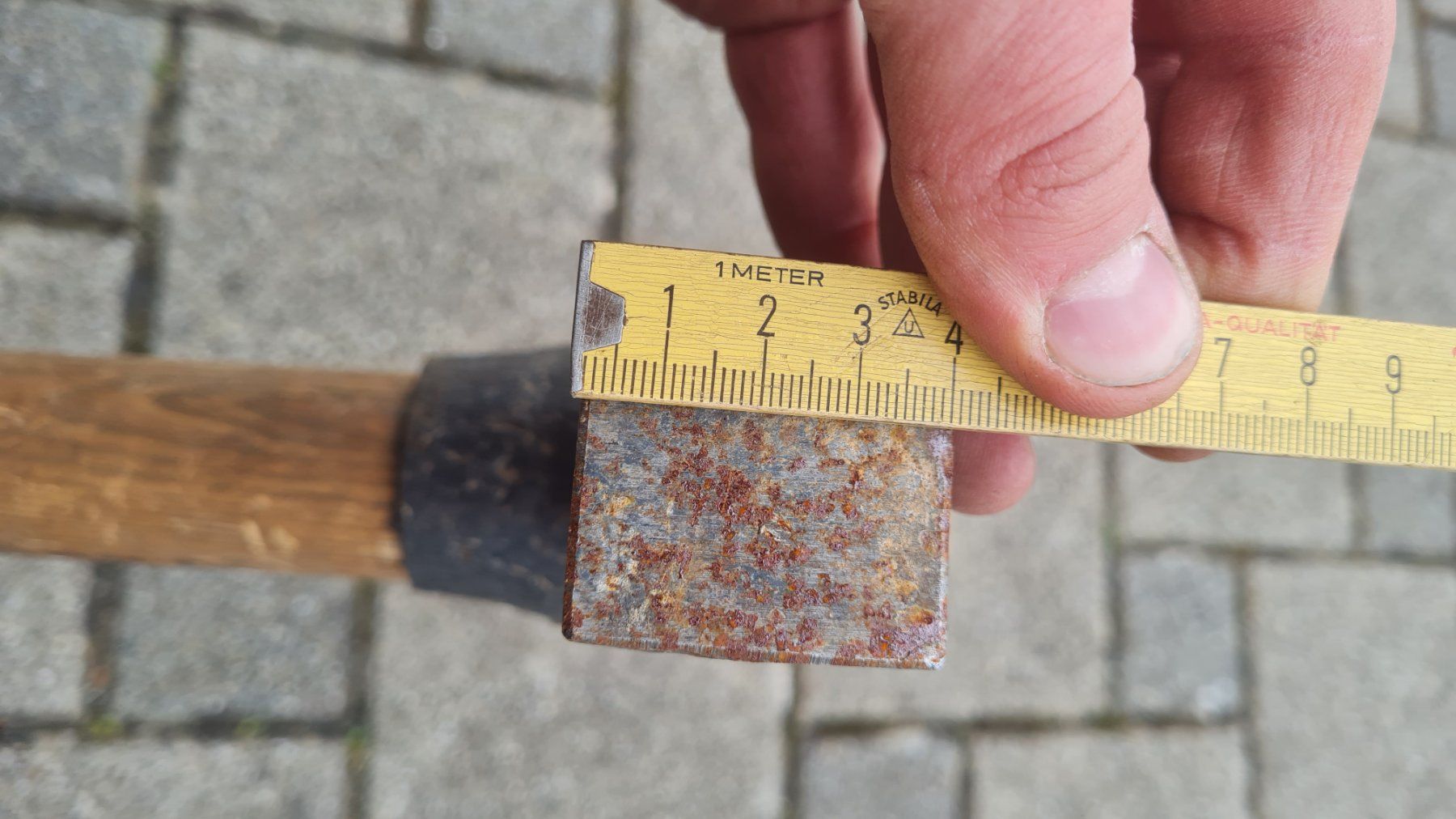 Schweizer Armee / Pickel / Spitzhacke / Keilhaue / 1 Meter (Gebraucht ...