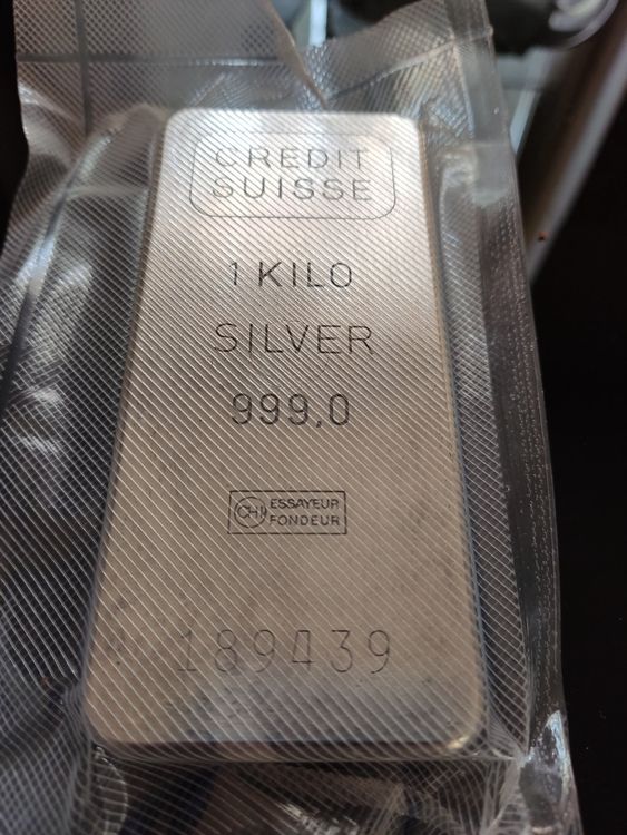 Silver Lingot 1kg Crédit Suisse 999 | Kaufen auf Ricardo
