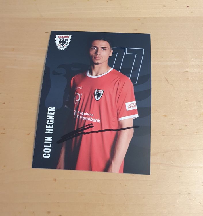 Colin Hegner Original Autogrammkarte signiert (Neu (gemäss Beschreibung ...