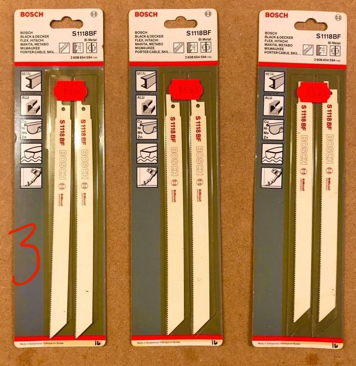 Stich-Säge Blätter zu Fuchsschwanz Bosch PFZ 550 PE (Neu (gemäss ...