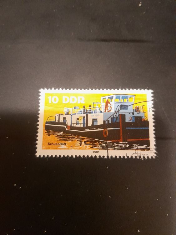 Timbre rare RDA 10 "Schubschiff" 1981 - marine fluviale! (Gebraucht) in ...