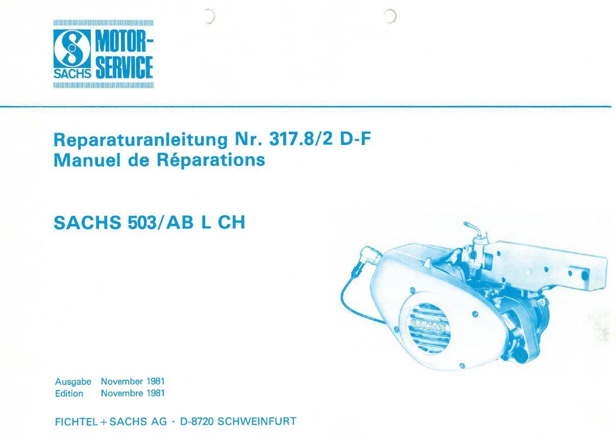 Mofa Sachs Reparaturanleitung Sachs 503/AB L CH *PDF* (Gebraucht) in ...