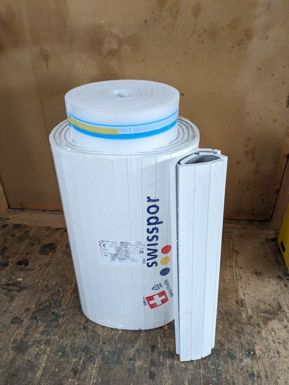 Bodendämmung SwissporRoll EPS 150 und Randstellstreifen (Neu und ...