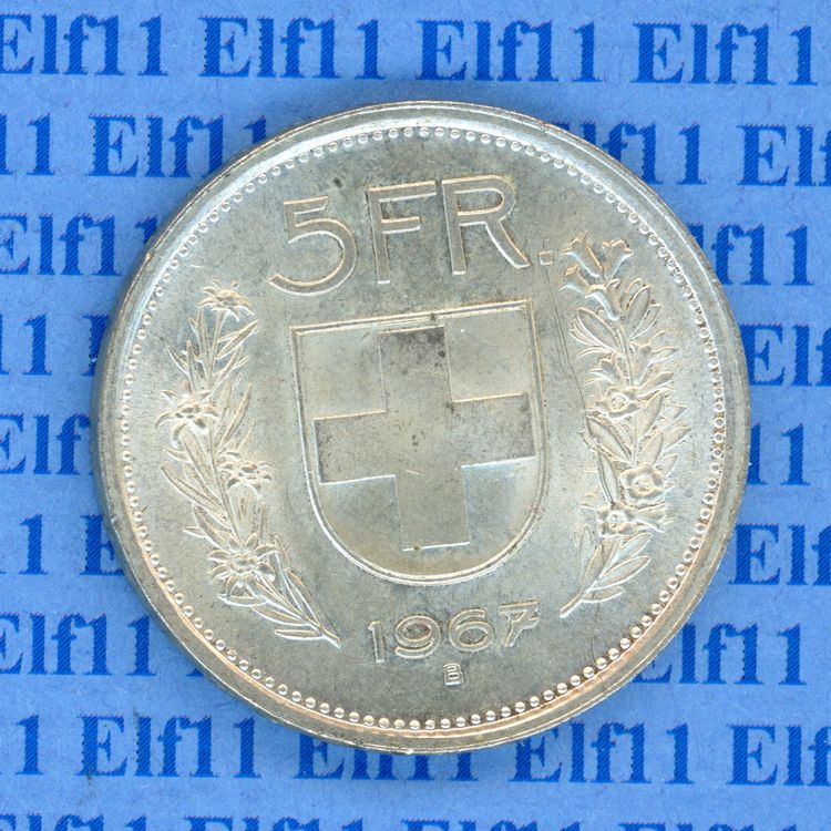 CHF___5.00 1967 -vz 5 Franken (Gebraucht) in Widnau für CHF 12 – mit Lieferung auf Ricardo kaufen