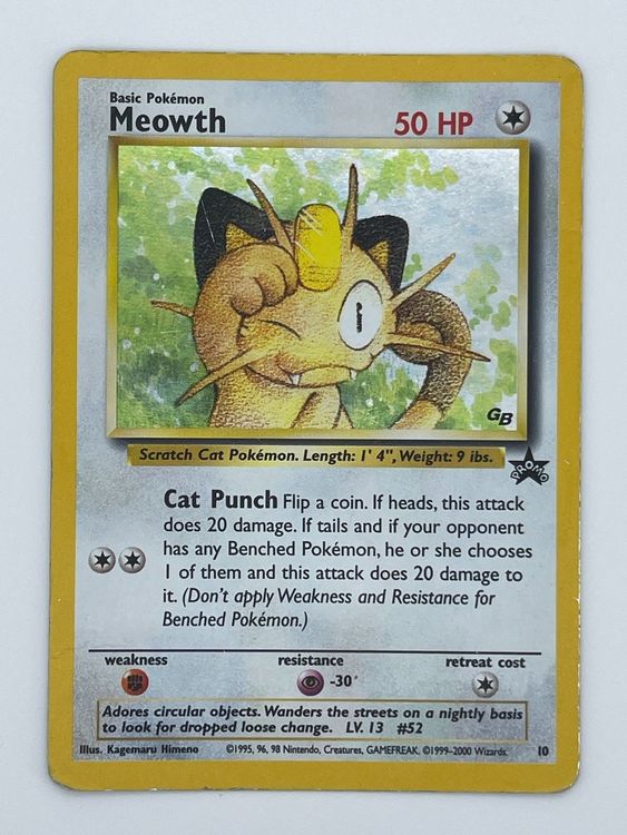 Meowth #10 Holo Pokémon GameBoy Black Star Promo | Kaufen auf Ricardo