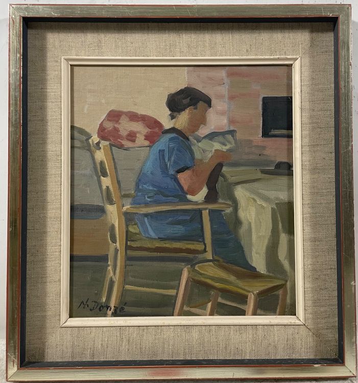 Numa Donze (1885-1952) Gemälde - sitzende Dame (Gebraucht) in Root für CHF 94 – mit Lieferung ...