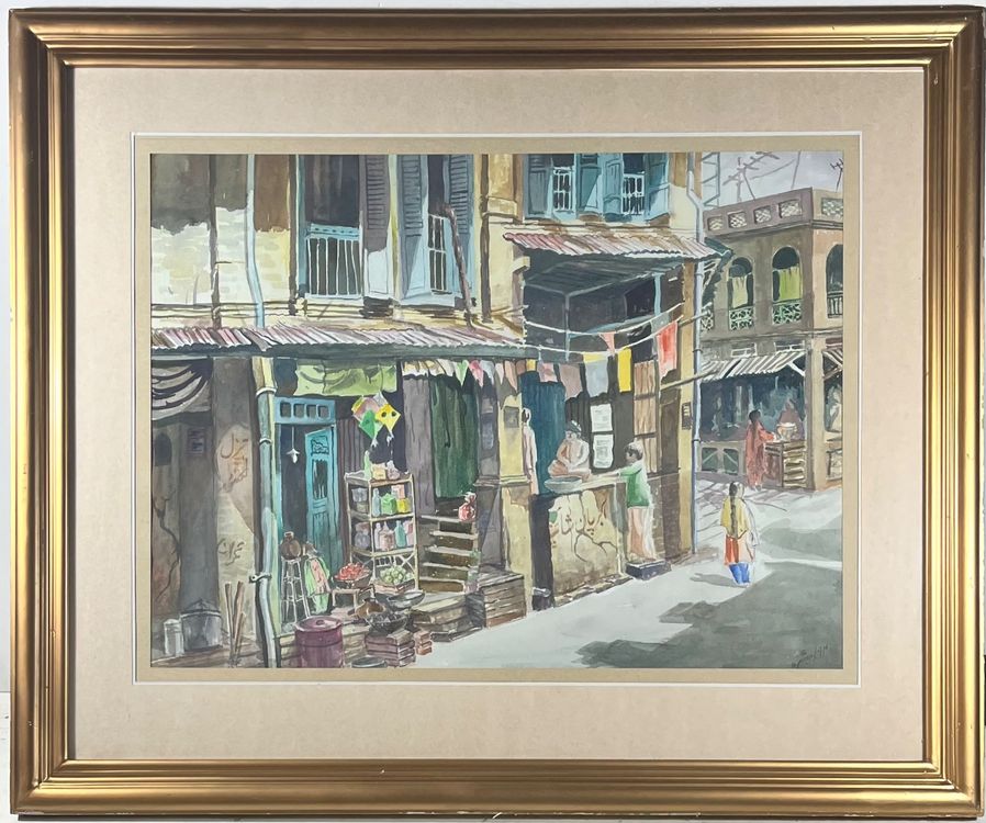 Asiatische Dorf Szene Aquarell , Unl. Sig. (Gebraucht) in Root für CHF 19 – mit Lieferung auf ...