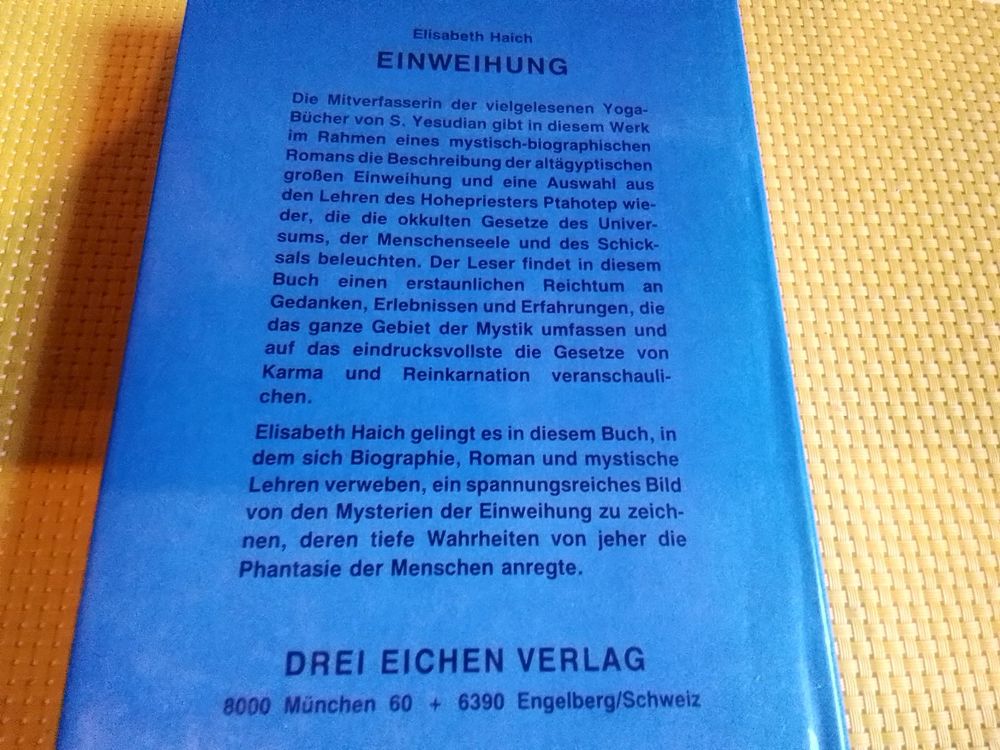 Einweihung - Klassiker - Elisabeth Haich (Gebraucht) in Rebstein für ...