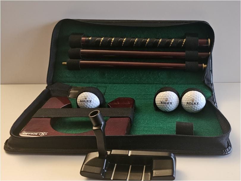 Golf Training Indoor Putter Set im Koffer mit 3 Rolex Bälle | Kaufen ...