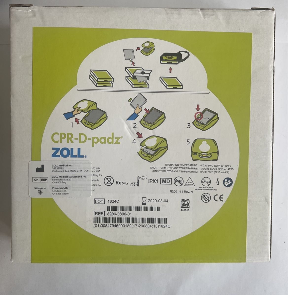 ZOLL CPR-D-padz Elektroden Set Neu AED Defibrillator (Neu und ...