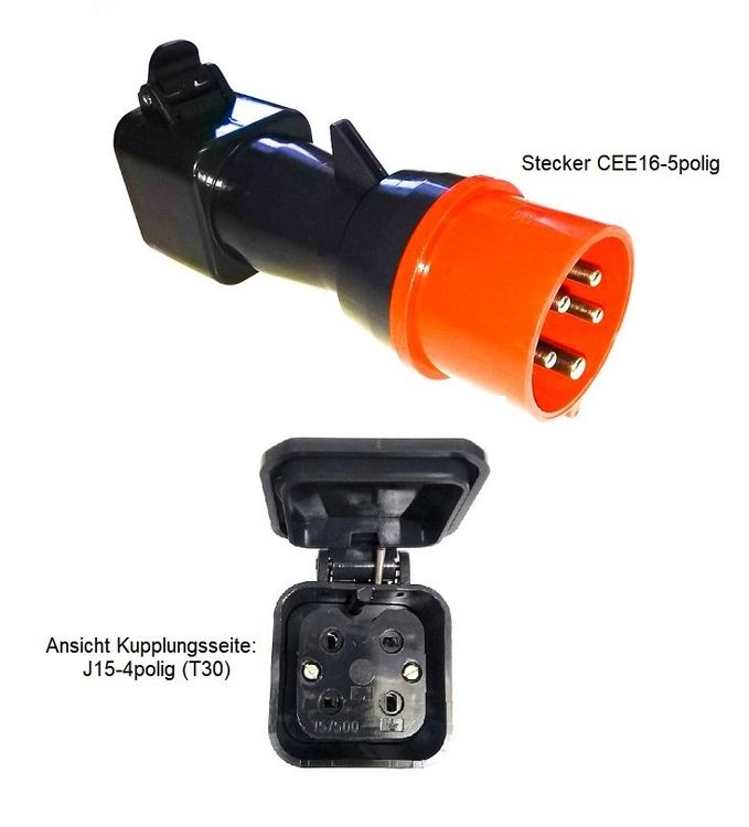 Stromadapter CEE16-5 auf J15-4polig (T30) (Gebraucht) in Herisau für CHF 35 – mit Lieferung auf ...