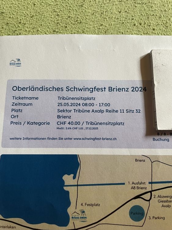 Ticket Oberländisches Schwingfest | Kaufen auf Ricardo