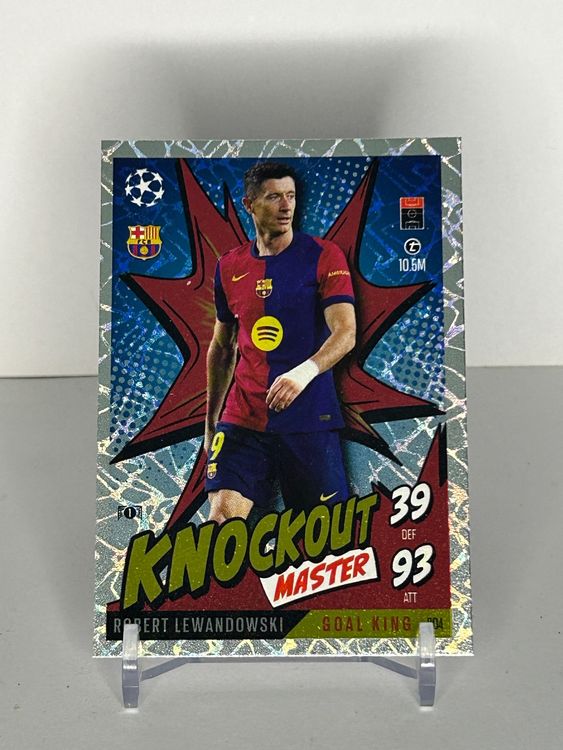 Topps Match Attax Knockout Master Karte Robert Lewandowski (Neu (gemäss ...