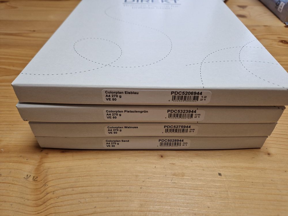 A4 Papier 270g Colorplan verschiedene Farben (Papier Direkt) (Gebraucht ...