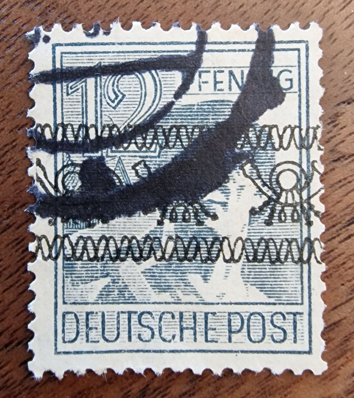 Deutsche Post 1948 /12 Pfennig - Entwertet mit Balkenstempel (Gebraucht ...