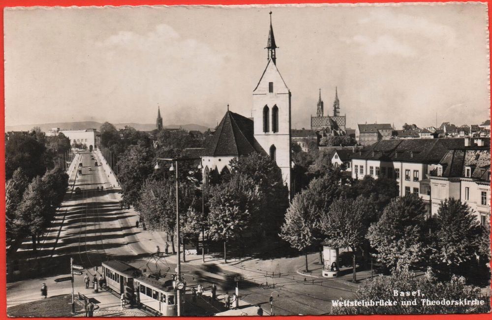 BASEL Wettsteinbrücke und Theodorskirche, Strassenbahn, Tram (Gebraucht) in Jona für CHF 19.9 ...