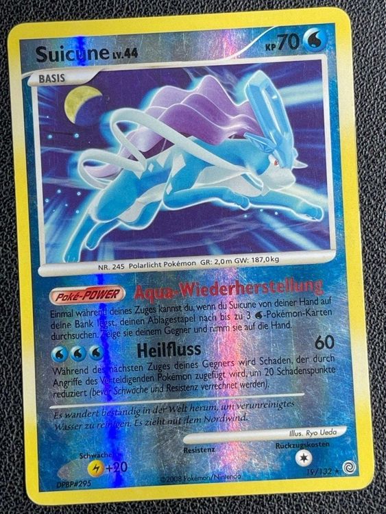 Suicune 19/132 Rare Reverse Holo Diamond&Pearl SecretWonders (Neu ...
