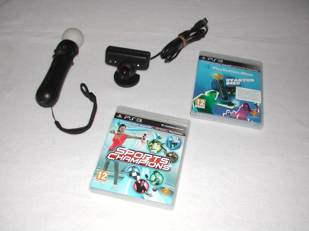 Move-Starter Pack, Controller und Kamera mit 2 Spielen (Gebraucht) in ...