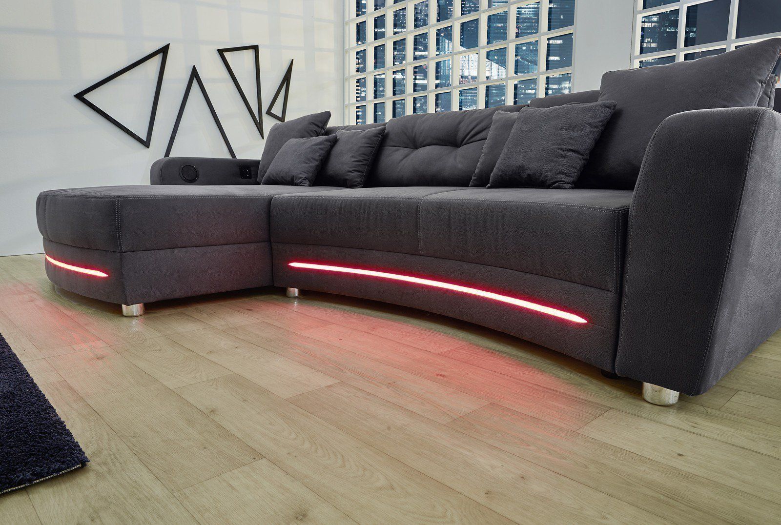 Elegante Bettsofa mit LED-Beleuchtung & Boxen (Gebraucht) in Rotkreuz ...