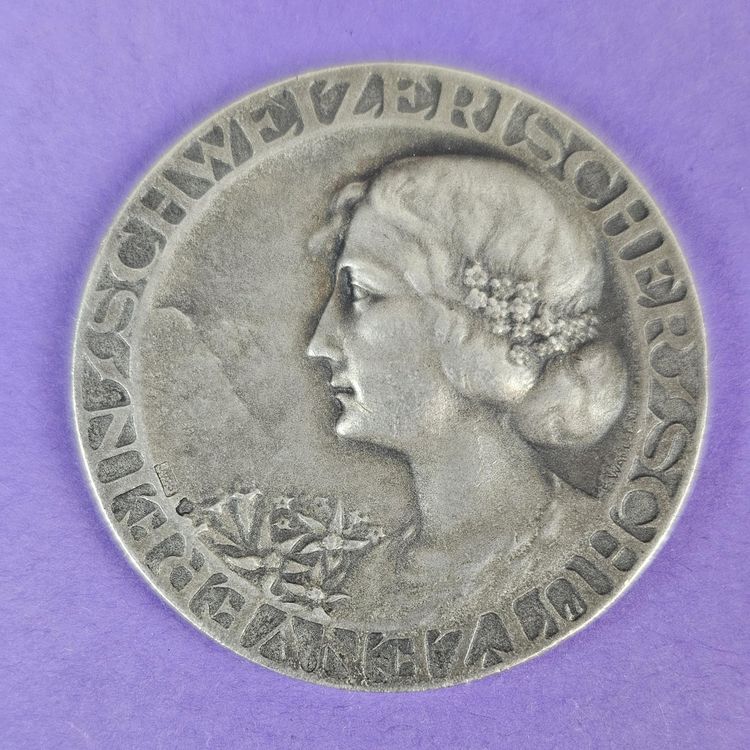 Schützenmedaille "Feldmeisterschaft" Emil Suhr - Silber 925 (Gebraucht ...