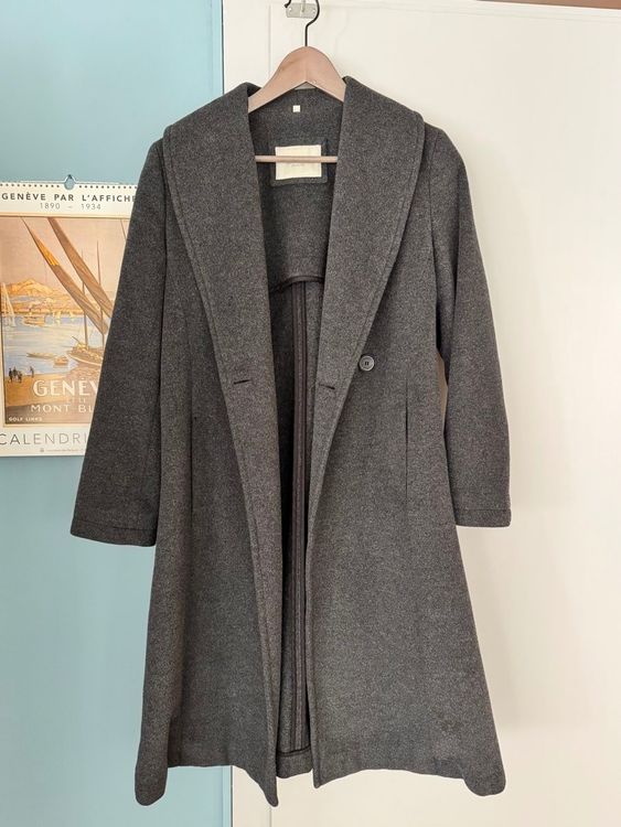 Manteau laine et cachemire gris, GIESSO taille S/M (D'occasion) à ...