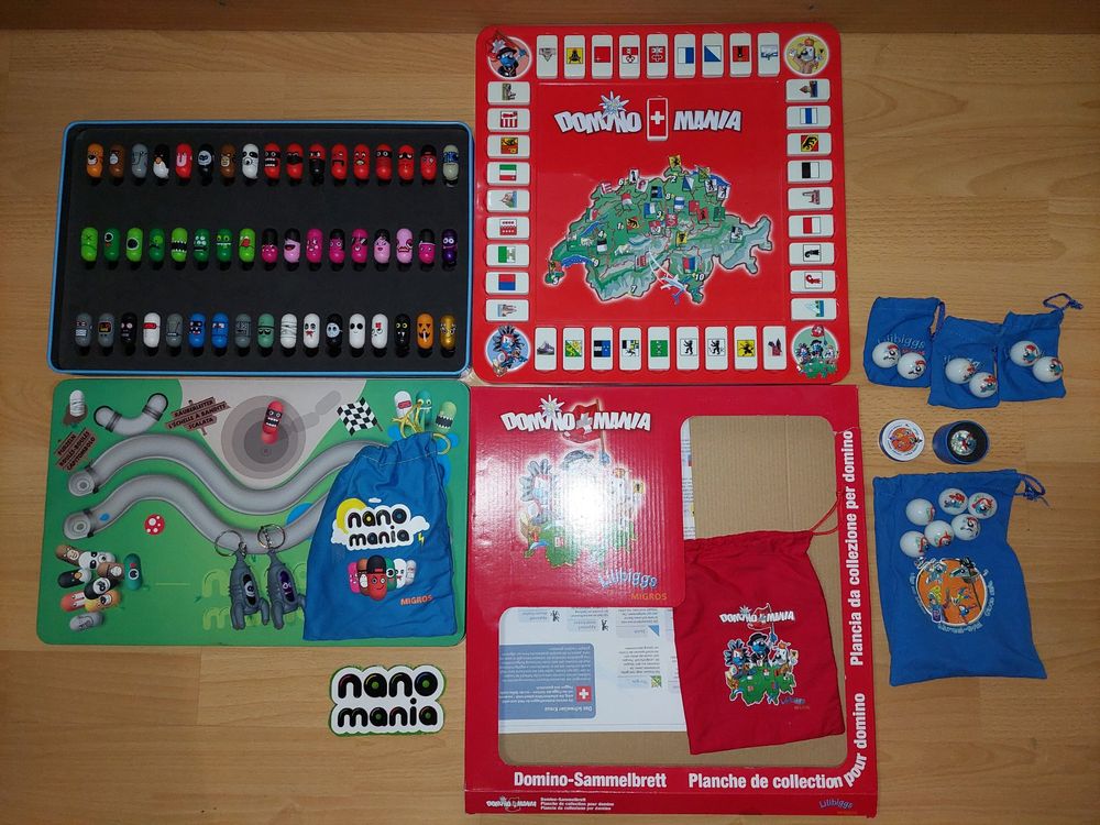 Migros Mania (Nano Mania, Domino Mania, Lilibiggs Murmeln) (Neu (gemäss ...