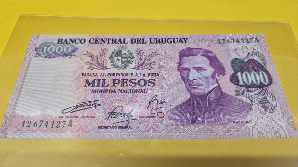 Uruguay 1000 Mil Pesos Schein, Artigas, Jahrgang 1978. (Neu und originalverpackt) in Herisau für ...