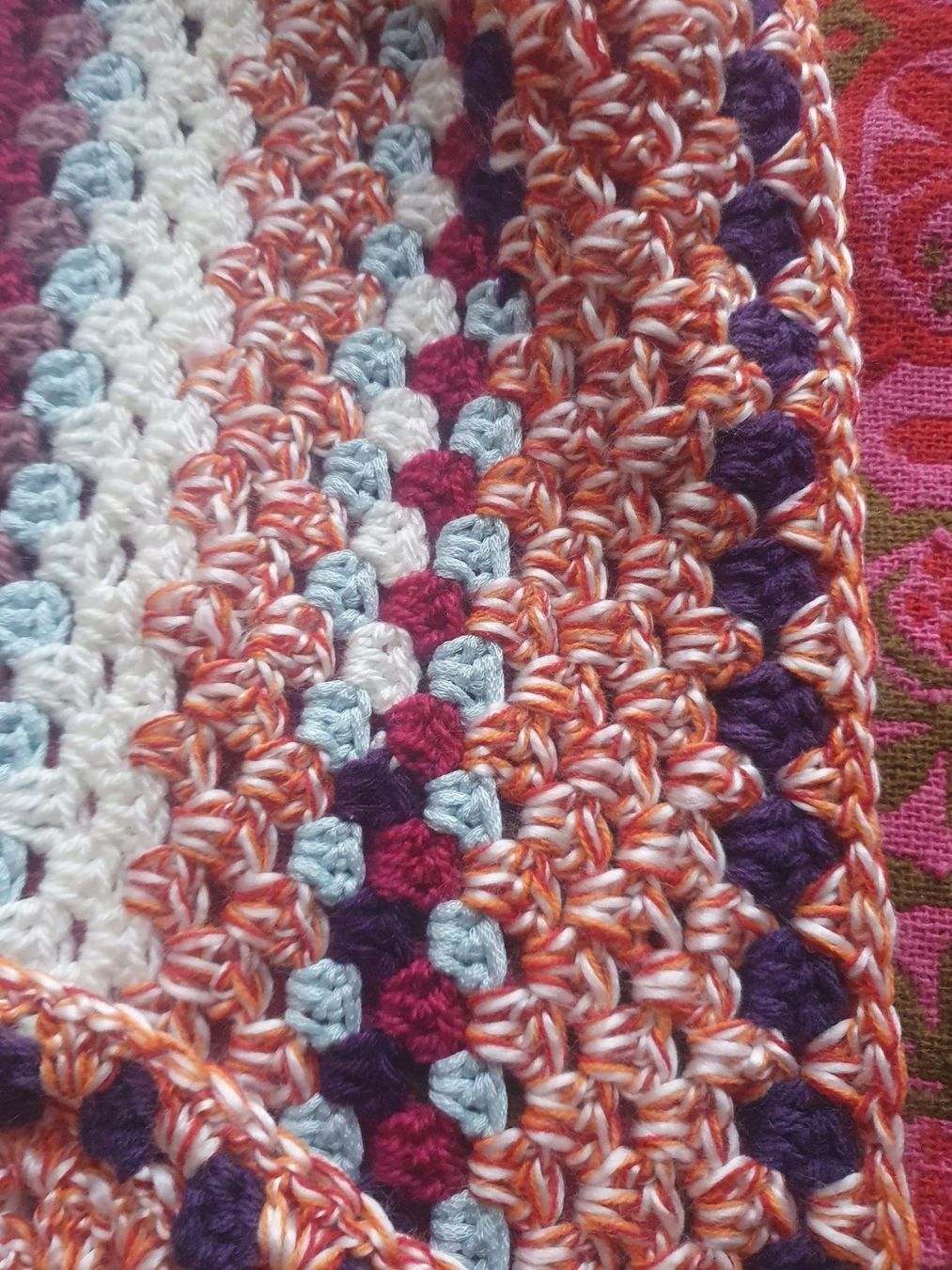 Couverture plaid Crochet fait main granny esprit vintage (Neu und ...