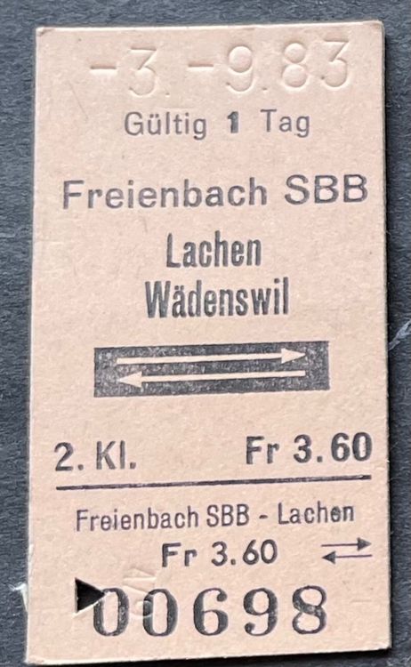 Freienbach SBB Lachen Wädenswil/ 1983 | Kaufen auf Ricardo