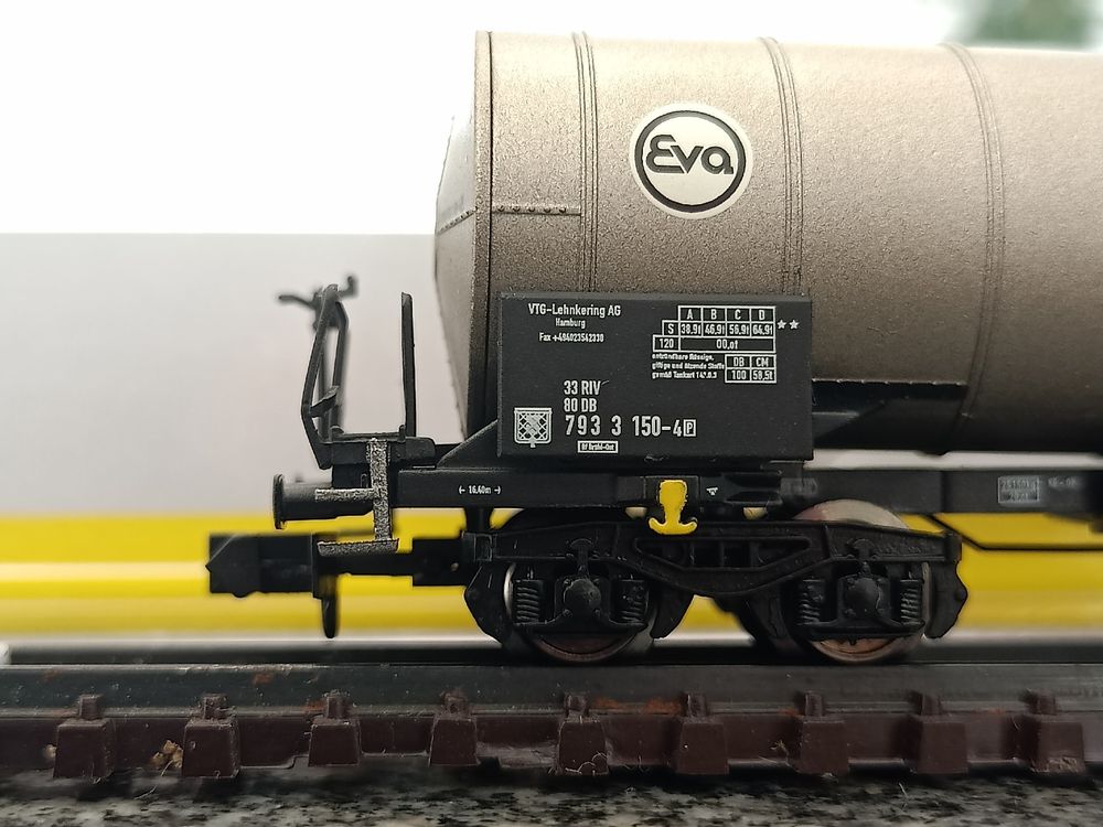 Knickkesselwagen EVA silber Minitrix Spur N (Neu (gemäss Beschreibung ...