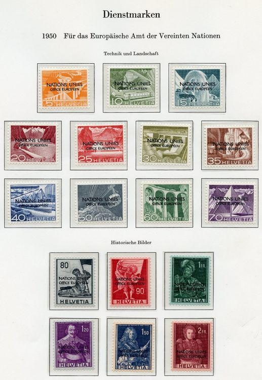 1 Lot Dienstmarken - Nation Unies mit Falz (Gebraucht) in Steffisburg für CHF 1 – mit Lieferung ...