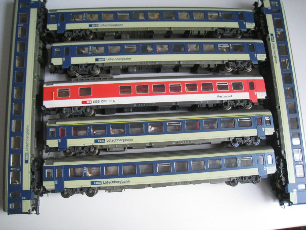 Roco BLS Komposition, 6 teilig + 1 SBB Speisewagen, Lüp 283 (Gebraucht ...