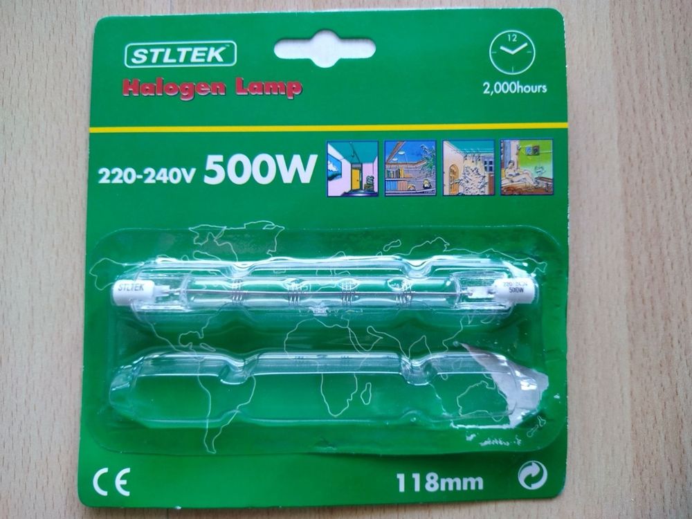 Halogen-Lampe (Leuchtmittel) 500W STLTEK (Neu und originalverpackt) in ...