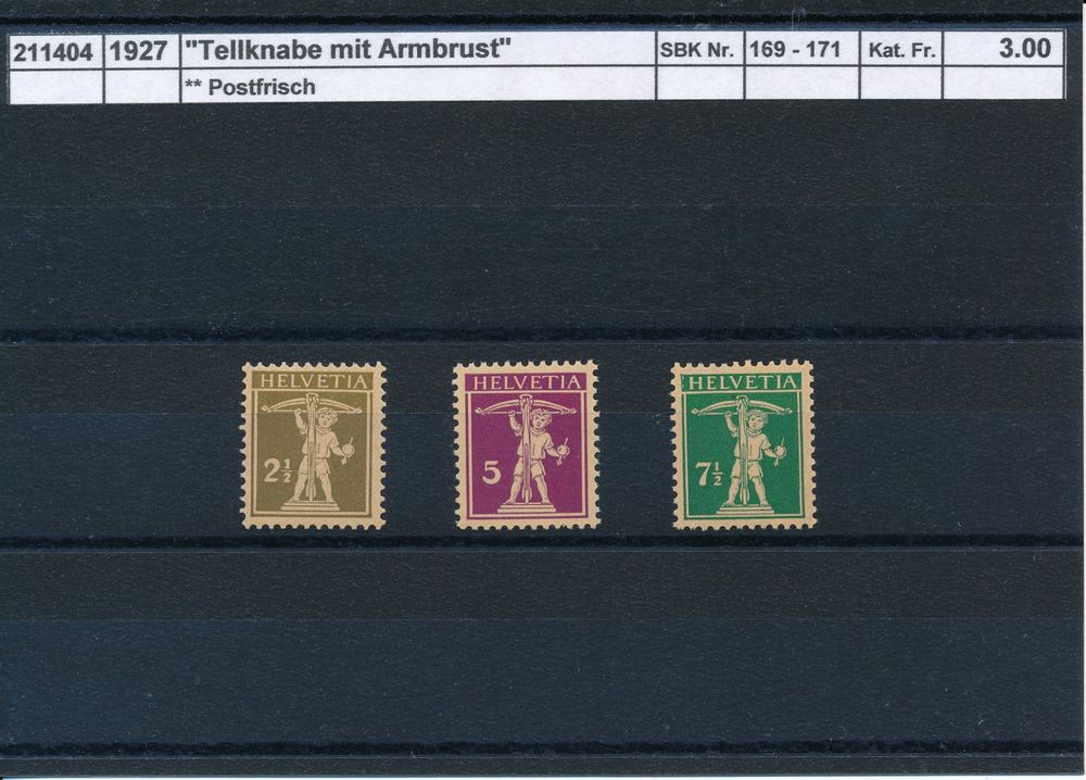 1927 Tellknabe mit Armbrust (Neu (gemäss Beschreibung)) in Winterthur für CHF 1 – mit Lieferung ...