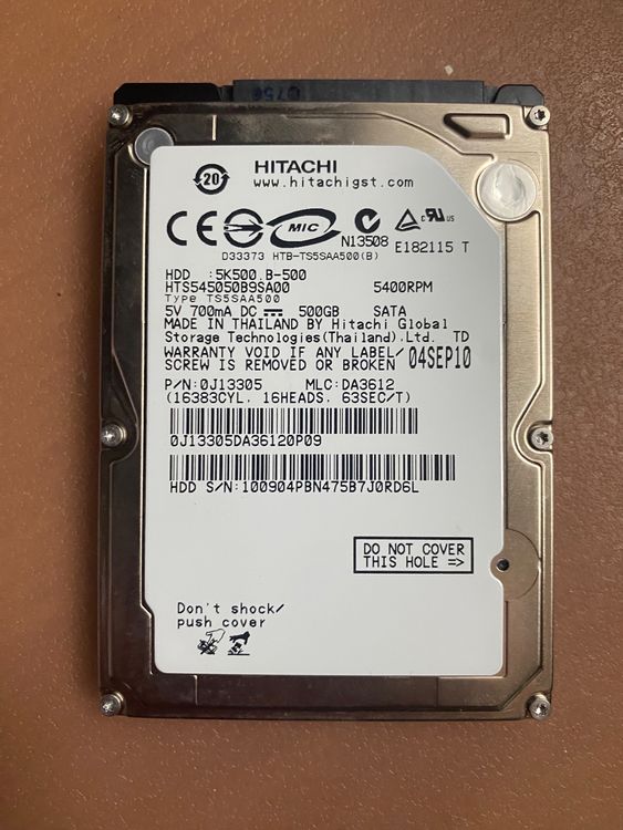 Hitachi 500gb Hard Disk | Kaufen auf Ricardo