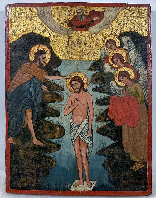 Antikes Heiliges Ikone Gemälde (Gebraucht) in Root für CHF 100 – mit Lieferung auf Ricardo kaufen