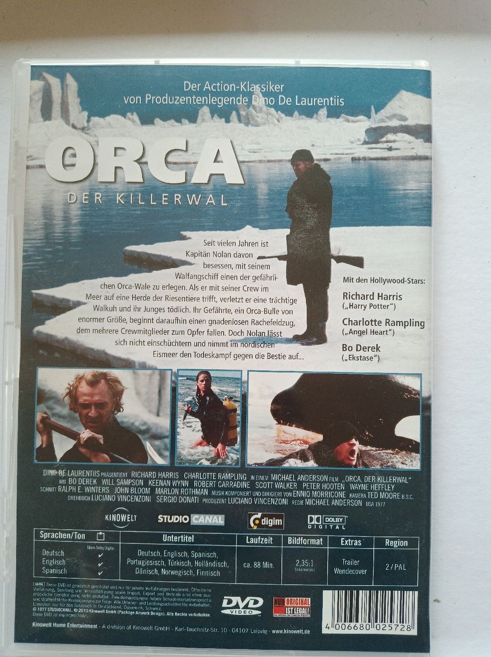 Orca - Der Killerwal (DVD) - Richard Harris - Top Film (Gebraucht) in ...