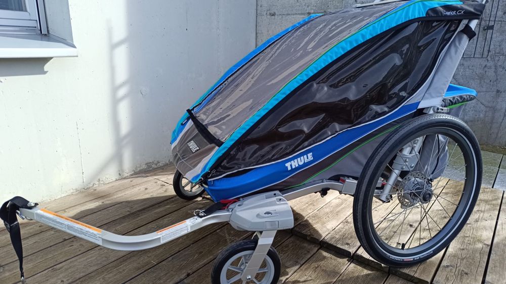Thule Chariot CX2 Velo Anhänger + Buggy Set + 2x ezHitch | Kaufen auf Ricardo