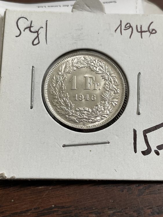 Belle pièce de 1fr stgl année 1946 (Neu (gemäss Beschreibung)) in lausanne für CHF 9 – mit ...