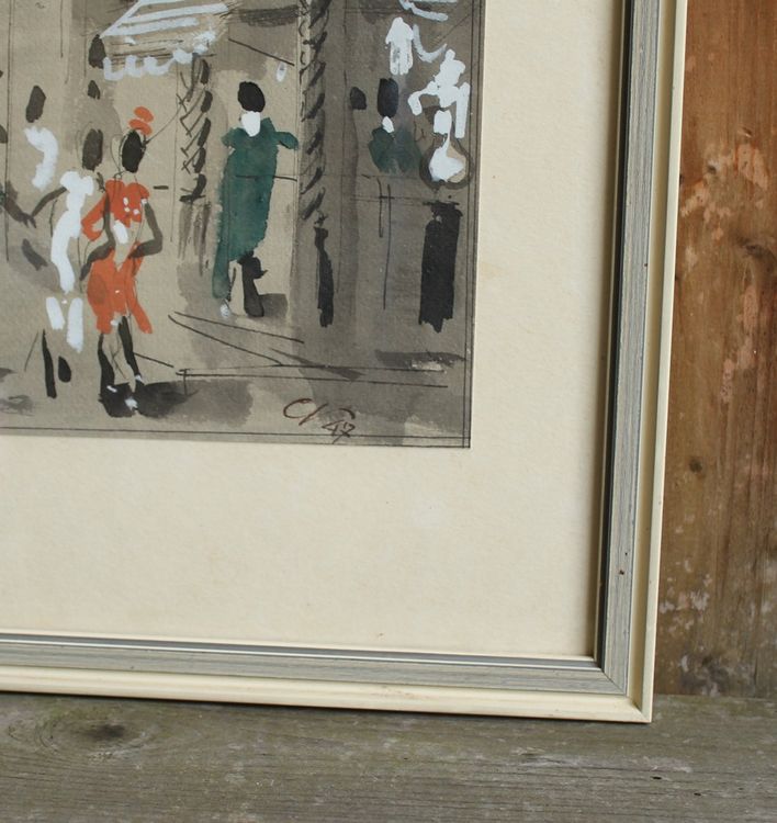 Caspar Neher (1897-1962) Aquarell Bühnenentwurf Porgi + Bess | Kaufen auf Ricardo